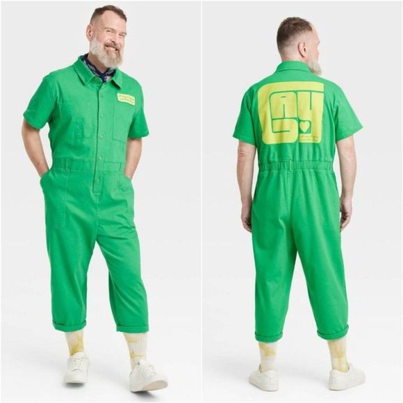 Target | Pants & Jumpsuits | Nwt Target Pride Jumpsuit Green Boilersuit ...